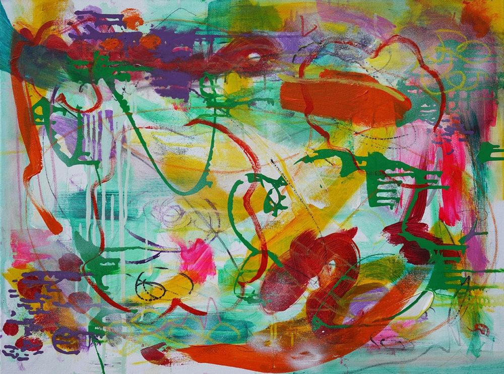 Heather Rachel Colourful Original Abstract Expressive Fine Art ...